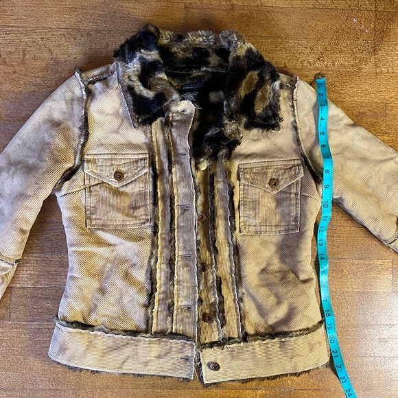Parasuco | Jackets & Coats | Y2k Corduroy Jacket With Leopard Print ...